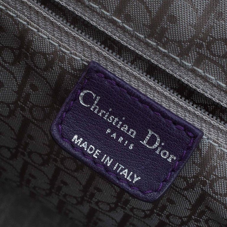 Dior Purple Pleated Leather Plisse Satchel For Sale at 1stDibs