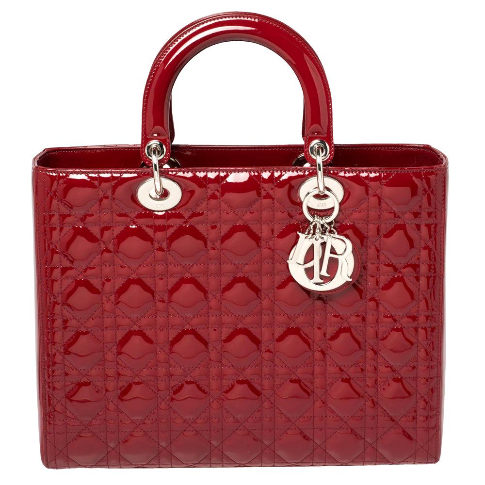 2000s Christian Dior mini lady Dior red bag at 1stDibs