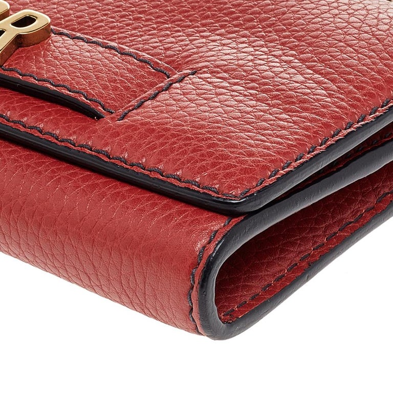 Dior Red Leather J'adior Wallet On Chain at 1stDibs