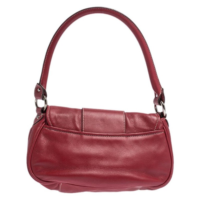 Dior Red Leather Shoulder Bag For Sale at 1stDibs
