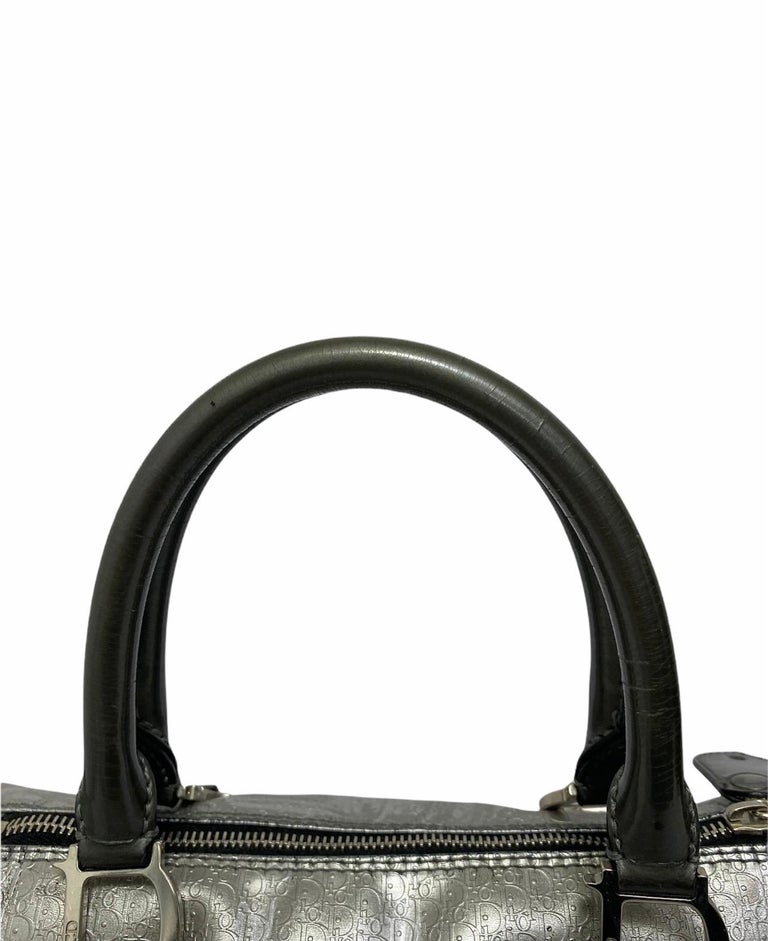 Dior Silver Leather Bag at 1stDibs