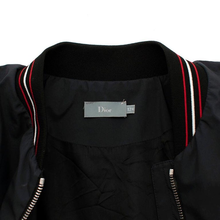Dior Steel Grey Bomber Jacket For Sale at 1stDibs