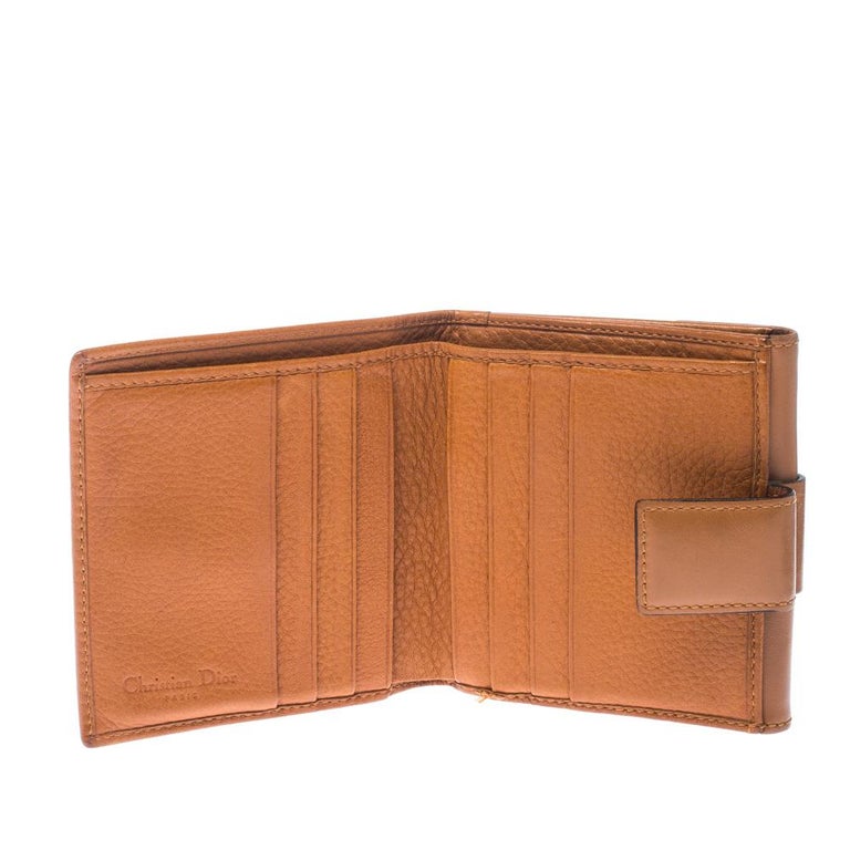 Dior Tan Leather Diorling Compact Wallet at 1stDibs