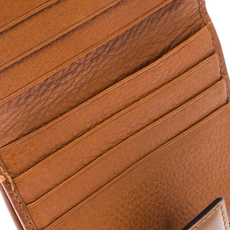Dior Tan Leather Diorling Compact Wallet at 1stDibs