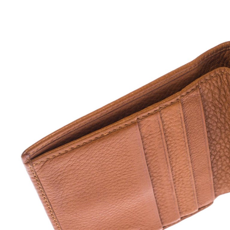 Dior Tan Leather Diorling Compact Wallet at 1stDibs