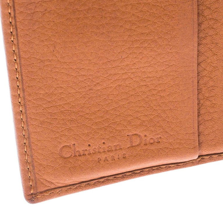 Dior Tan Leather Diorling Compact Wallet at 1stDibs