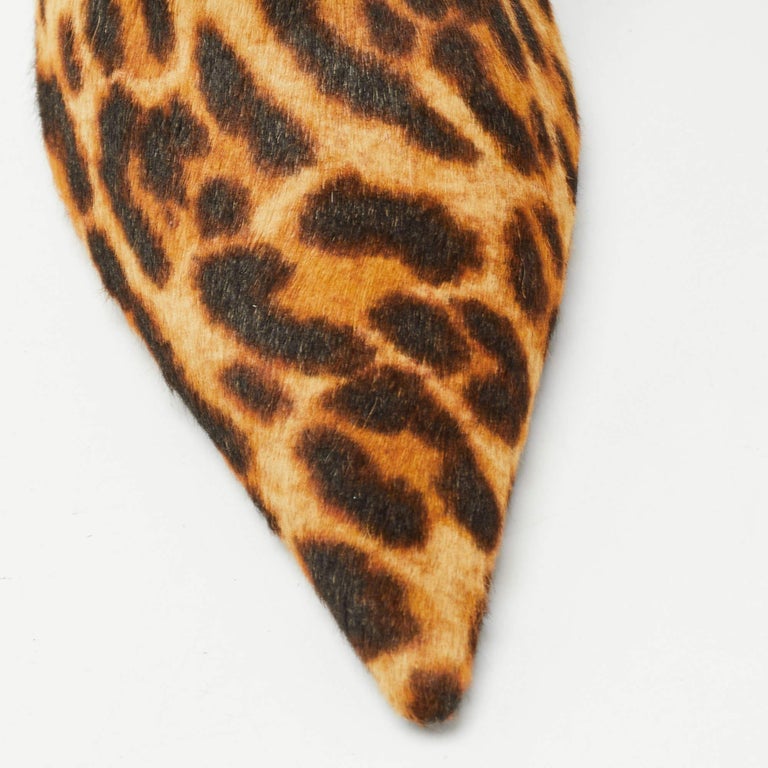 Dior Tricolor Leopard Print Calf Hair and Leather Ankle Booties Size 41 ...