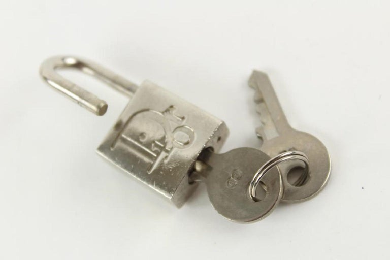 Dior Ultra Rare Dior Logo Lock and Key Padlock Set 3da1223 at 1stDibs