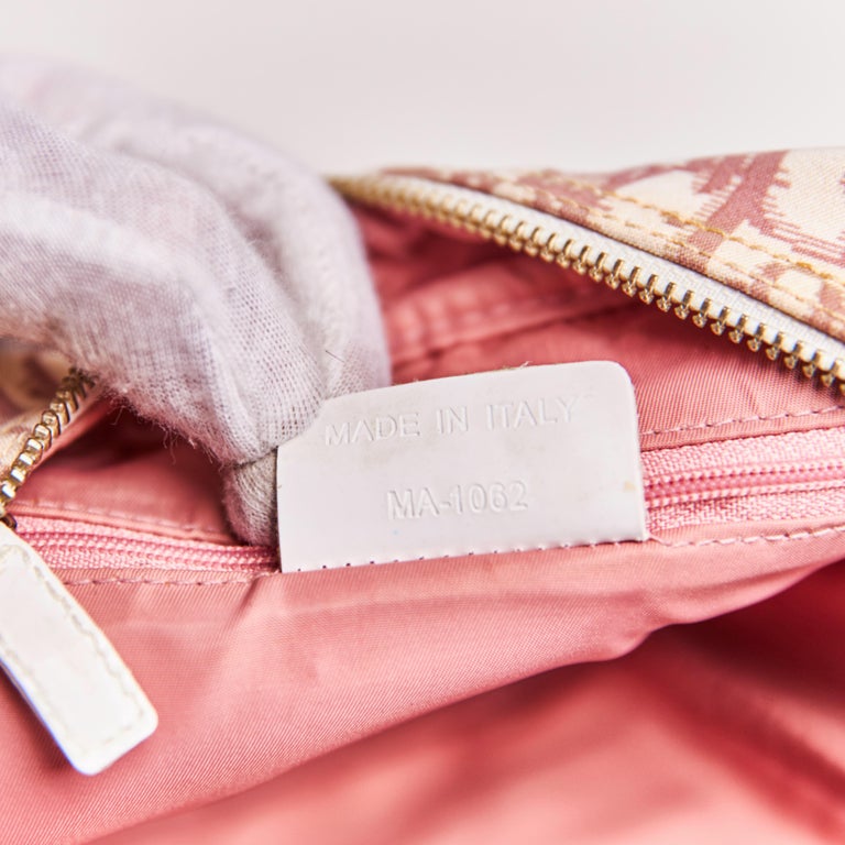 Dior Vintage Pink Flower Floral Trotter Oblique Monogram Side Bag (2002 ...