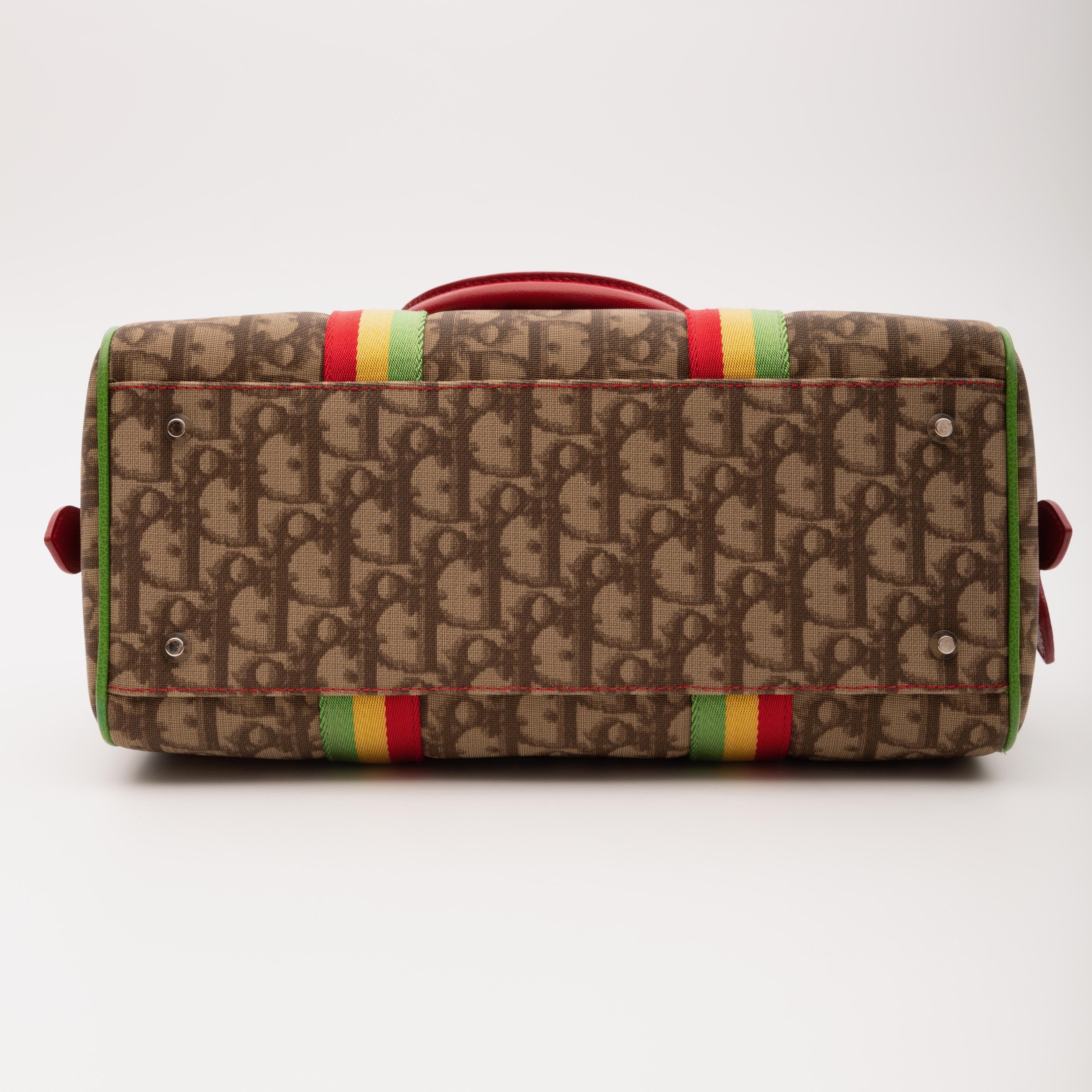 Dior Vintage Rasta Collection No 1 Trotter Boston Handbag (2004) at ...
