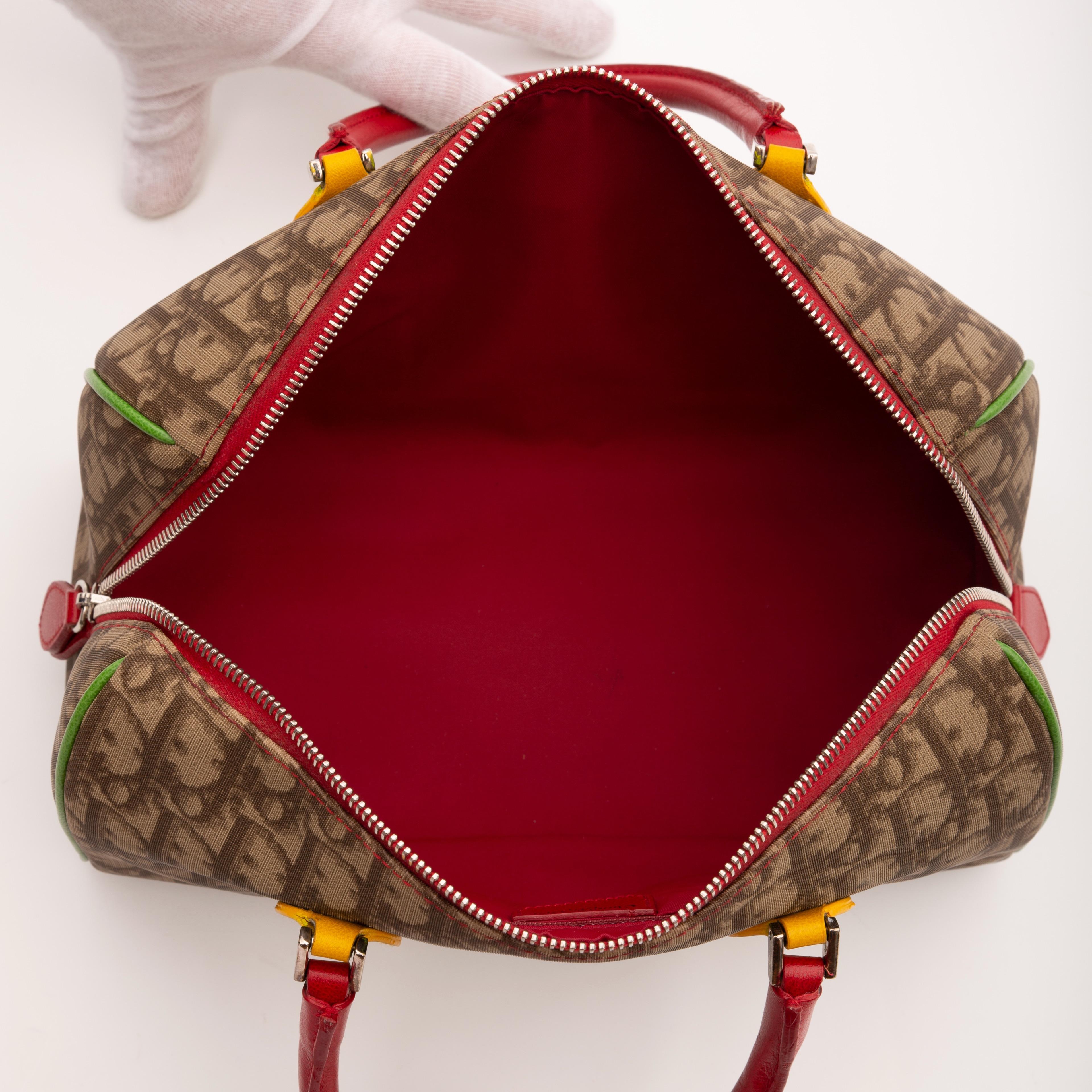 Dior Vintage Rasta Collection No 1 Trotter Boston Handbag (2004) at ...