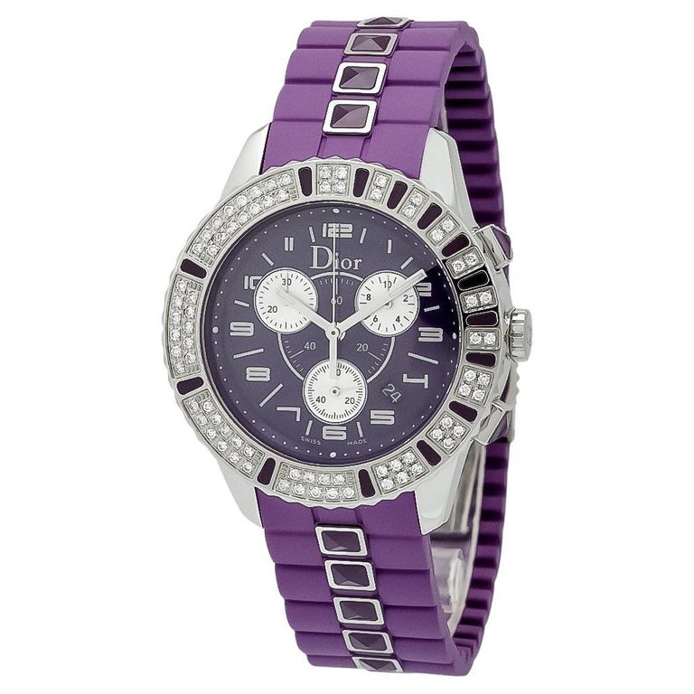 Rolex Dior Uhr Lila Gummi im Angebot bei 1stDibs