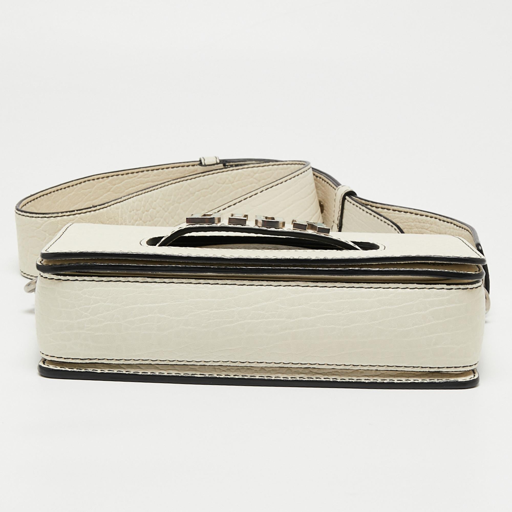 Dior White Leather Dio(r)evolution Shoulder Bag at 1stDibs