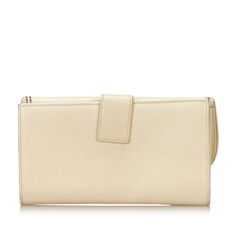 Dior White Leather Saddle Wallet For Sale at 1stDibs