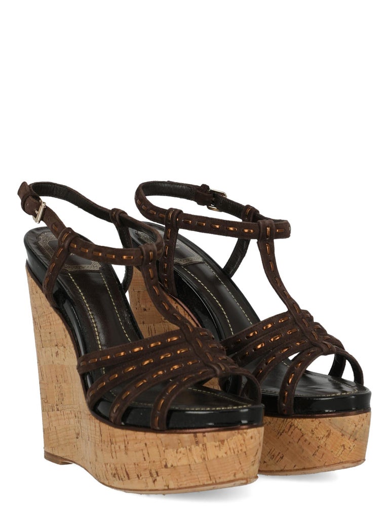 Dior Women Wedges Brown Leather EU 40 For Sale at 1stDibs