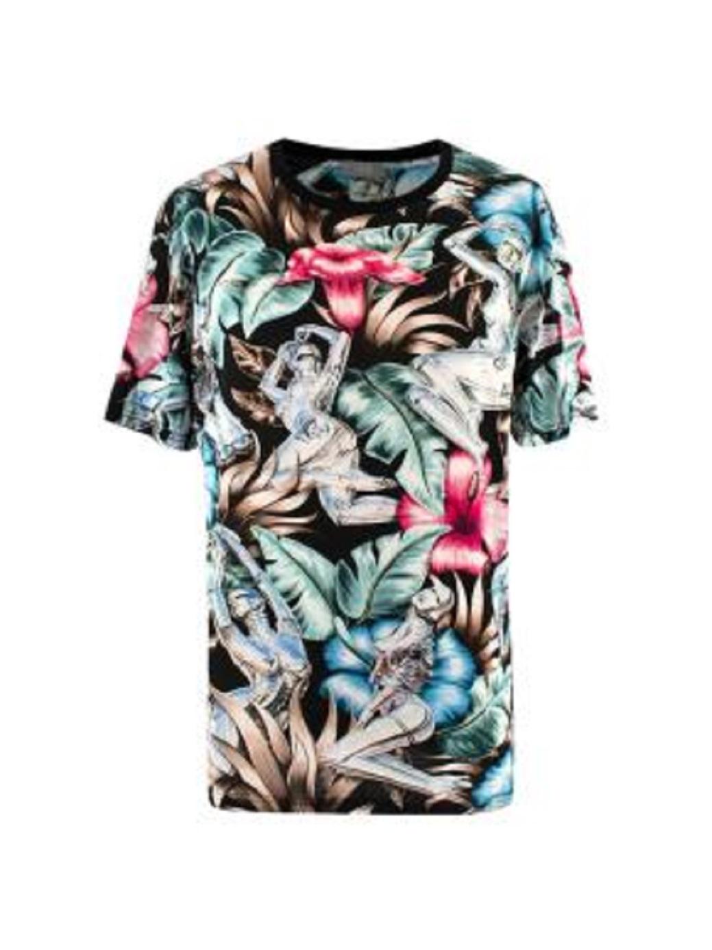 Dior x Hajime Sorayama Sexy Robot Floral Cotton T-Shirt For Sale at 1stDibs