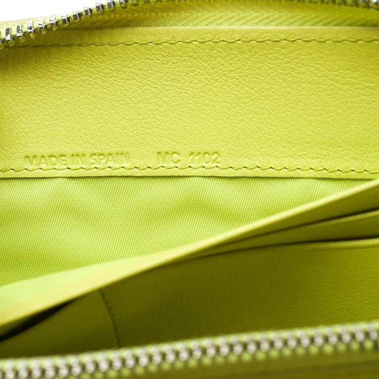 Dior Yellow Leather Lady Dior Zip Around Wallet For Sale at 1stDibs