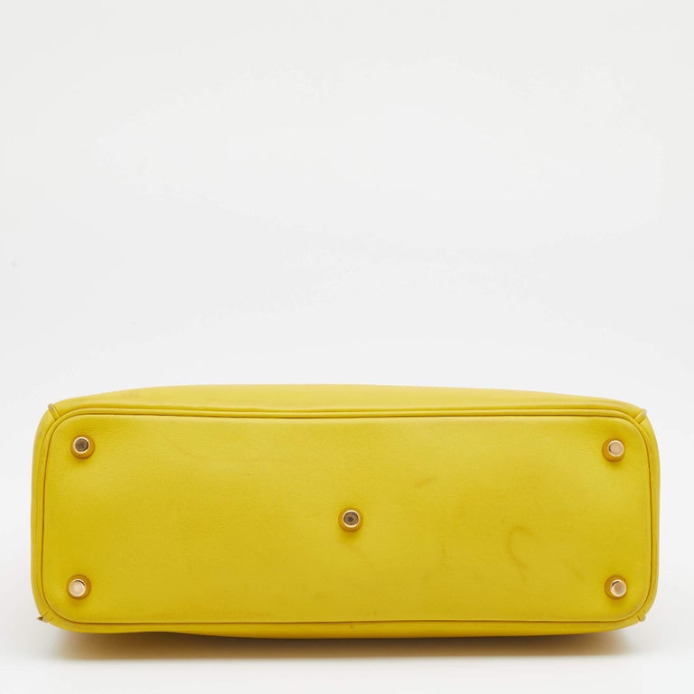 Dior Yellow Leather Medium Diorissimo Shopper Tote For Sale at 1stDibs