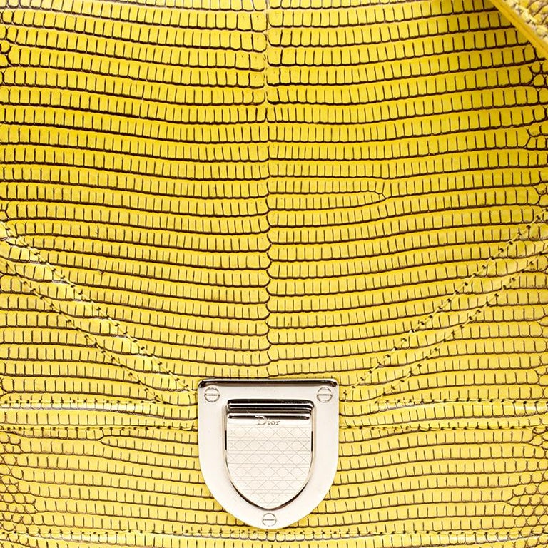 Dior Yellow Lizard Skin Small Diorama Shoulder Bag For Sale at 1stDibs ...