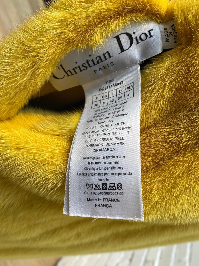Dior Yellow Mink Fur vest at 1stDibs | yellow fur vest