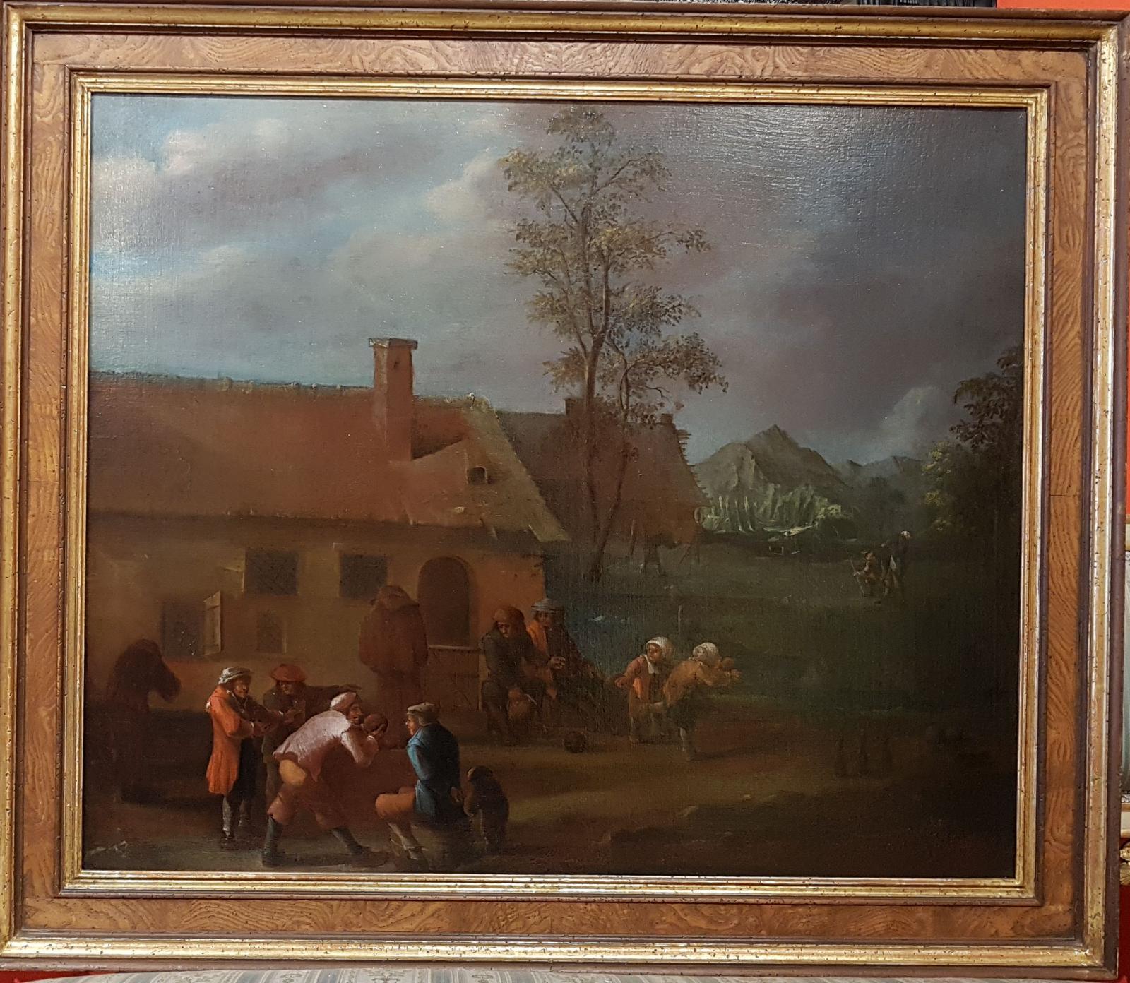 Flemish painting circle of David Teniers For Sale at 1stDibs