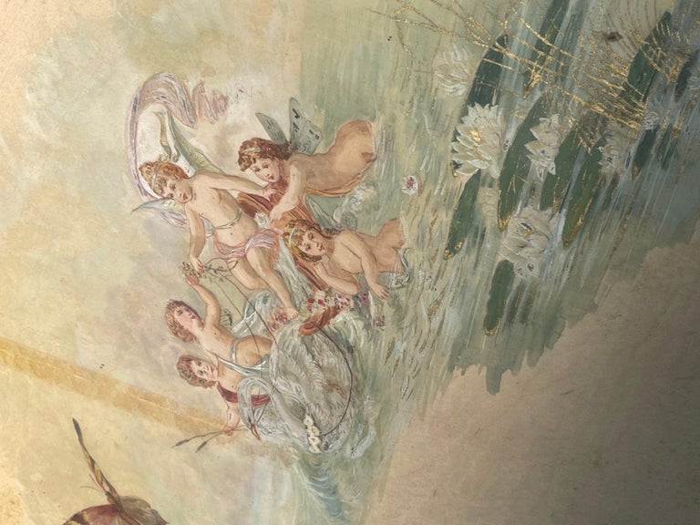 Dipinto Forma Di Ventaglio, Cquarello Su Carta, Artista Bernasconi ...
