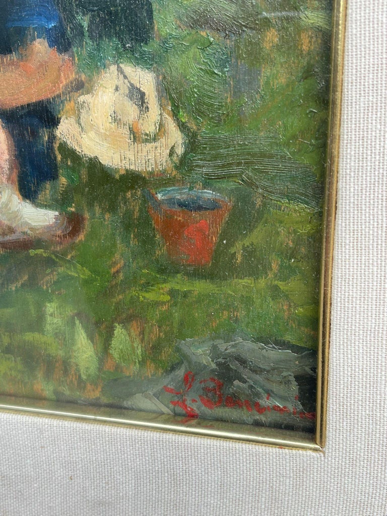 Dipinto Raffigurazione Mamma Con Bambino Olio Su Tavola L.Bencini For ...