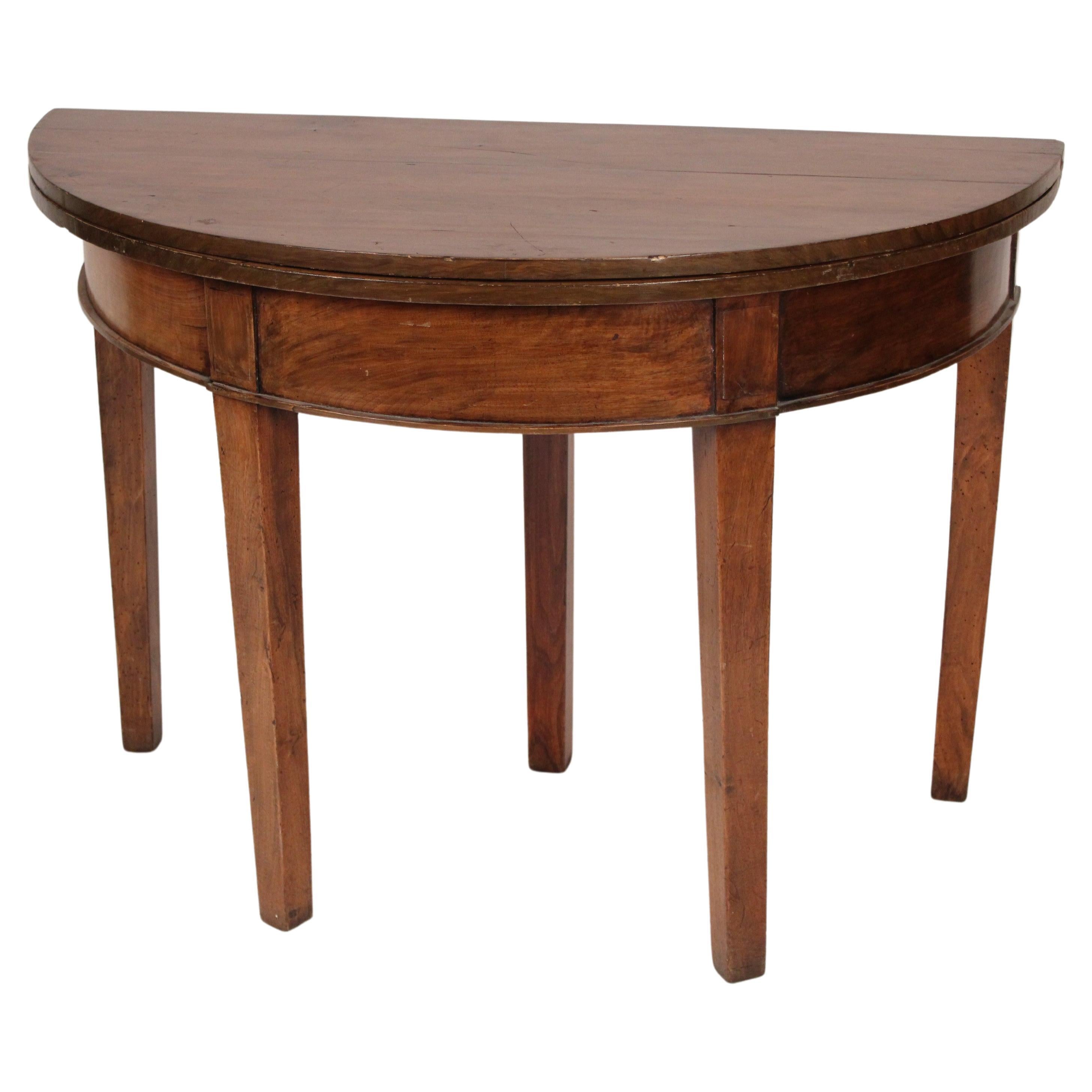 French Directoire Style Walnut Narrow Console Table at 1stDibs