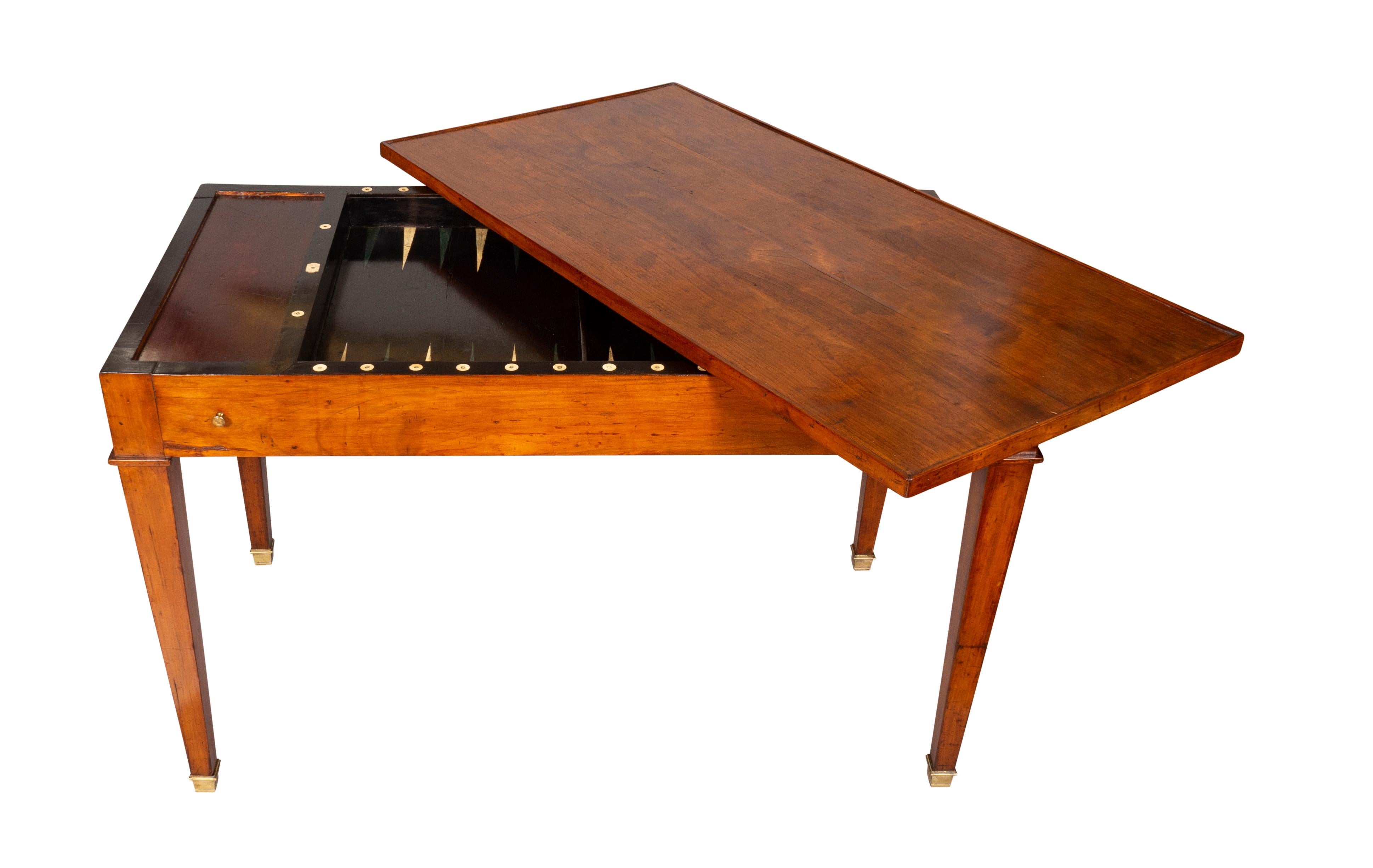 Fine Louis XVI Mahogany and Inlaid Tric Trac Table For Sale at 1stDibs