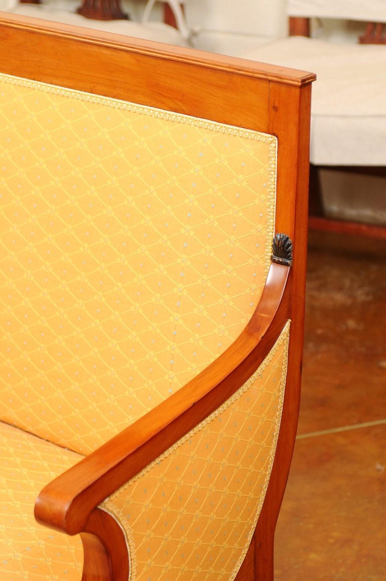 Directoire Sofa in Fruitwood with Paw Feet, France, ca. 1800 For Sale ...