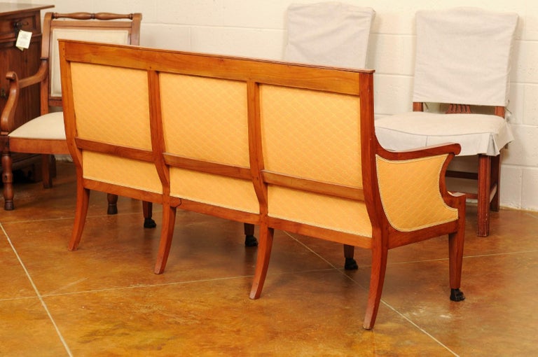 Directoire Sofa in Fruitwood with Paw Feet, France, ca. 1800 For Sale ...