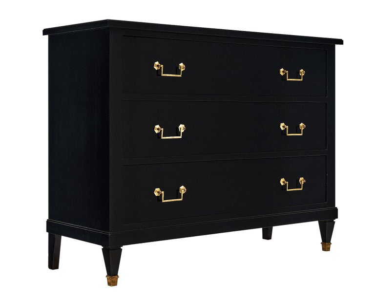Directoire Style Ebonized Chest of Drawers For Sale at 1stDibs