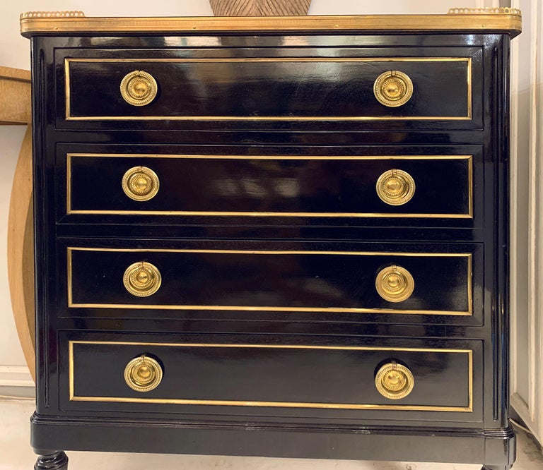 Directoire Style Marble Top Chest of Drawers For Sale at 1stDibs