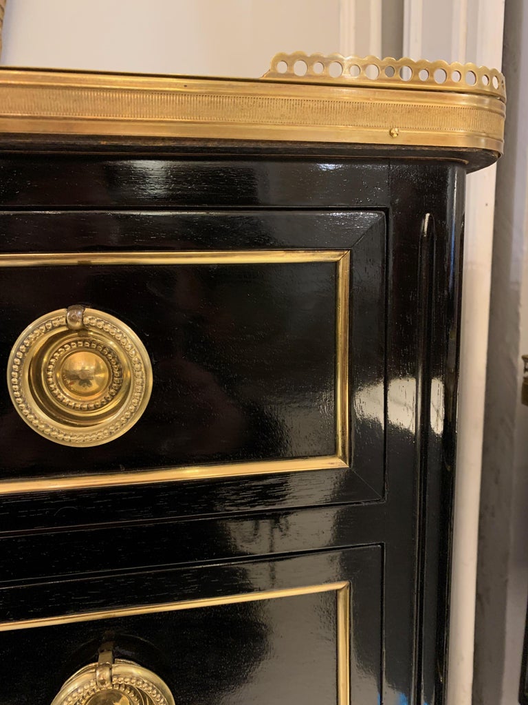 Directoire Style Marble Top Chest of Drawers For Sale at 1stDibs