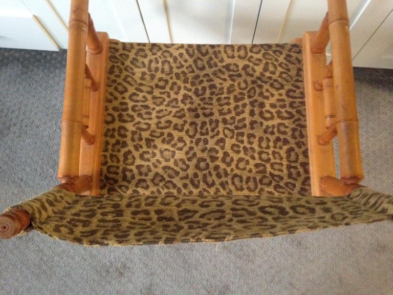 Directors Chairs from Telescope Chair, Leopard Print Fabric, Midcentury ...