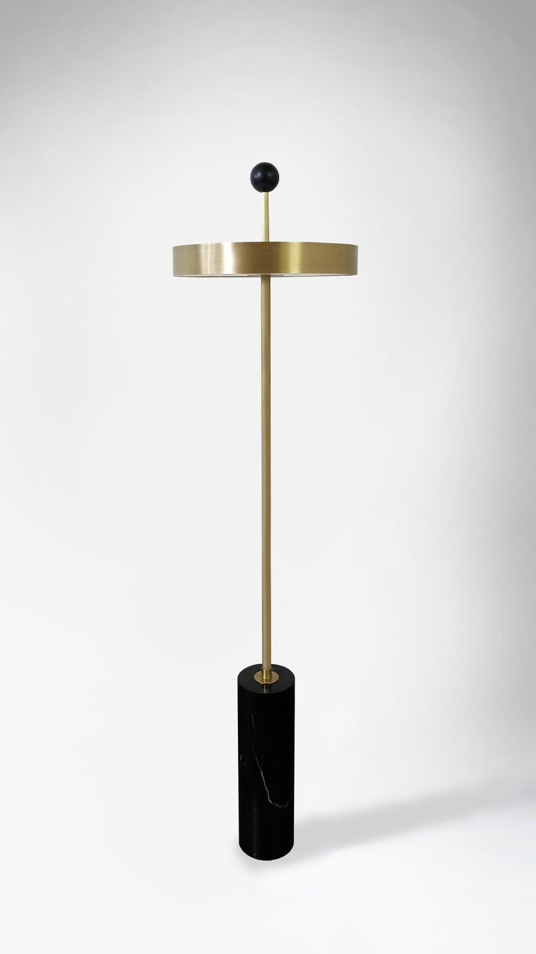 Disc and Ball Floor Lamp by Square in Circle For Sale at 1stDibs