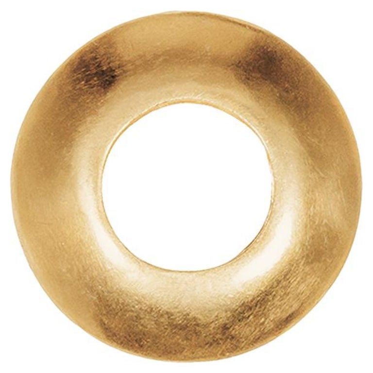 Customizable Disc Smooth Gold-Plated Ring For Sale at 1stDibs