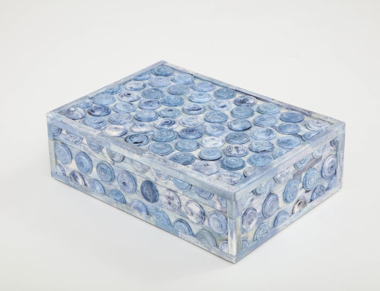 Disc Trimmed Sky Blue Box For Sale at 1stDibs