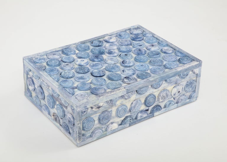 Disc Trimmed Sky Blue Box For Sale at 1stDibs