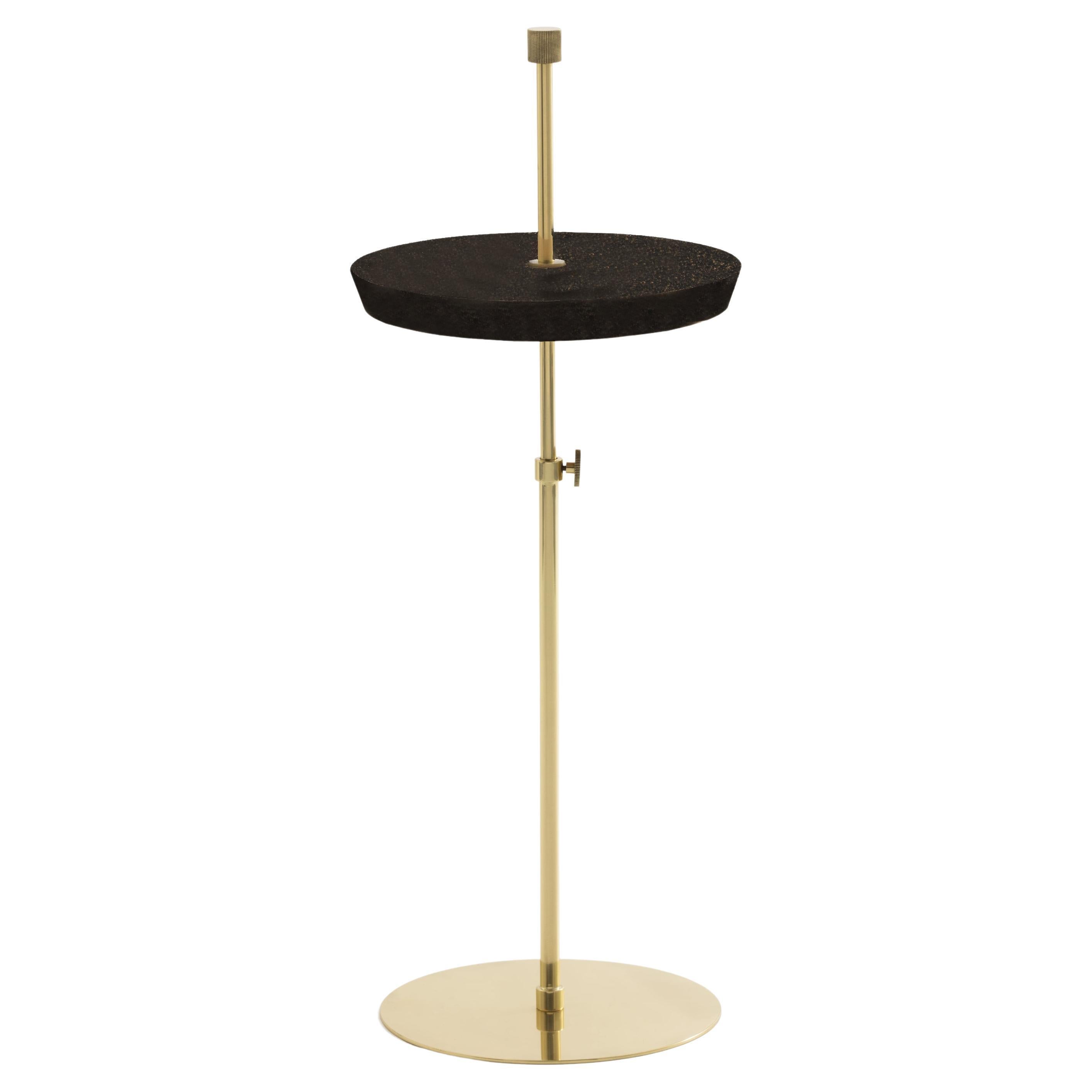 Disco Support Table Brass and Rubberized Black Cork by decarvalho ...