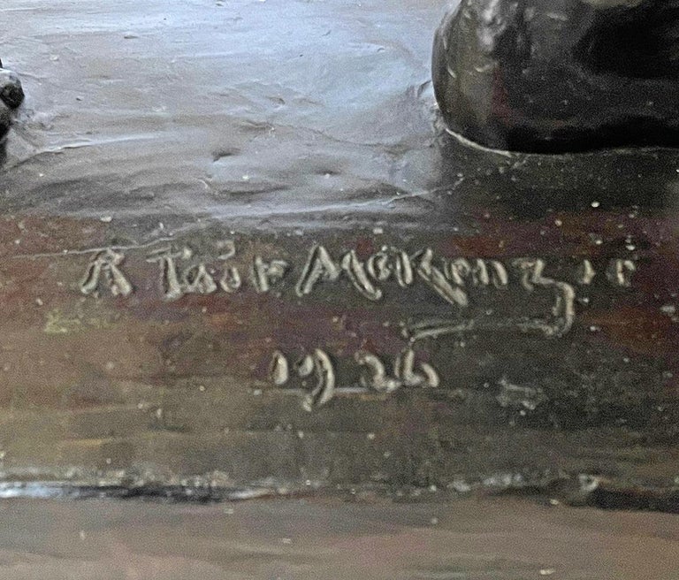 "Discus Thrower, " Large, Extremely Rare Bronze with Nude Male Athlete ...