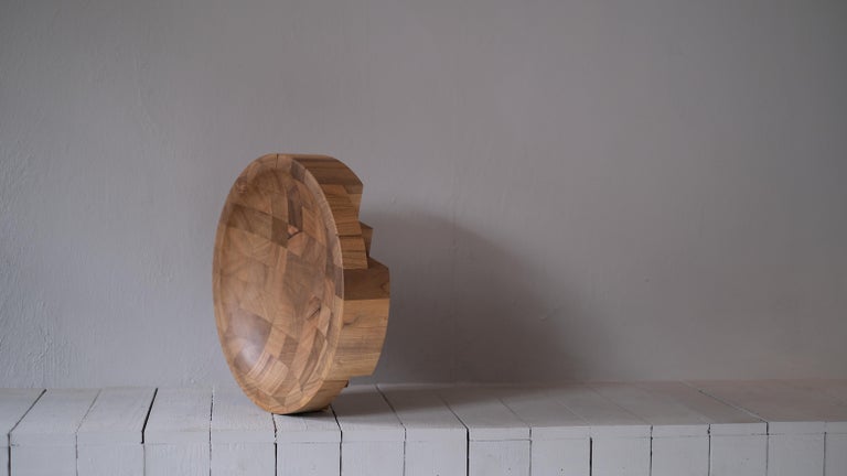 Disk Tray African Walnut Small by Arno Declercq For Sale at 1stDibs