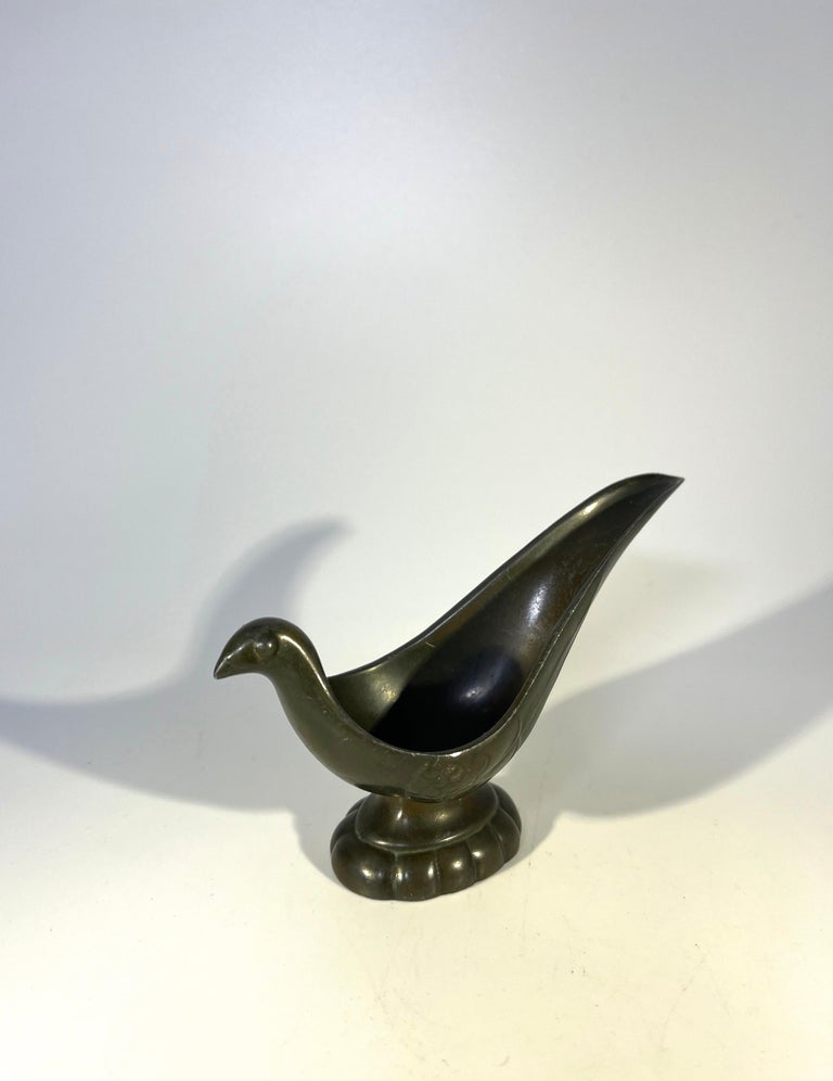 Disko Metal Just Andersen, Denmark 1930s Art Deco Stylised Bird Pipe ...