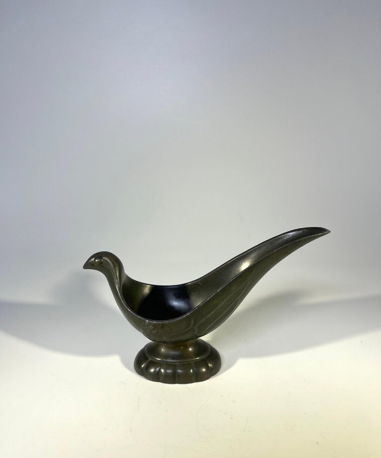 Disko Metal Just Andersen, Denmark 1930s Art Deco Stylised Bird Pipe ...