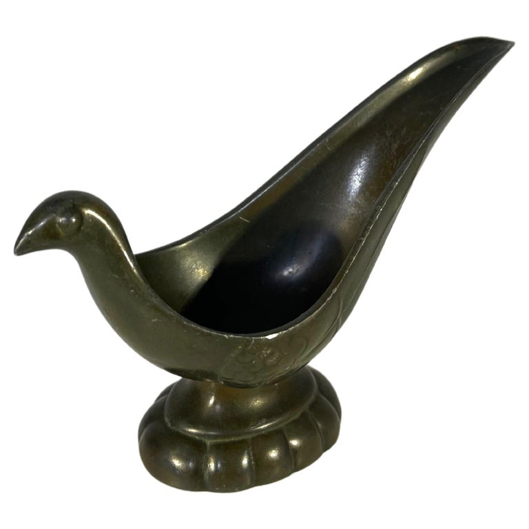 Disko Metal Just Andersen, Denmark 1930s Art Deco Stylised Bird Pipe ...