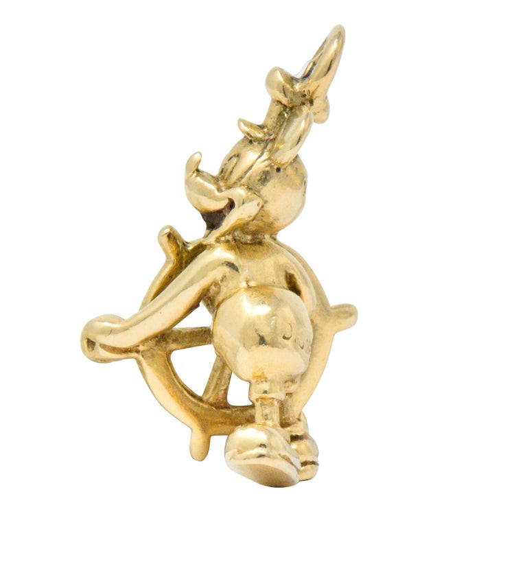 Disney's Mickey Mouse Contemporary 14 Karat Gold Charm For Sale at 1stDibs