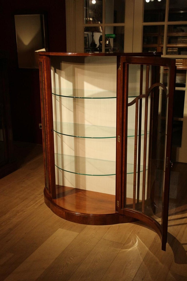 Display Cabinet in Art Deco Style Made of Elm Wood For Sale at 1stDibs