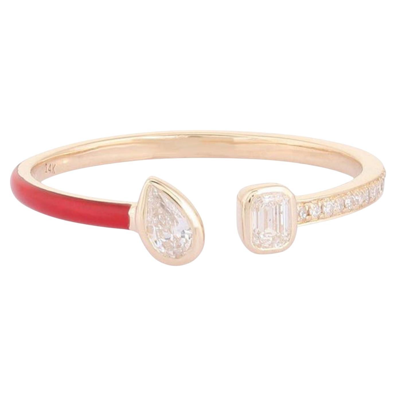Customizable Luxe Diamond 14K (or 18k upon request) Yellow Gold Open ...