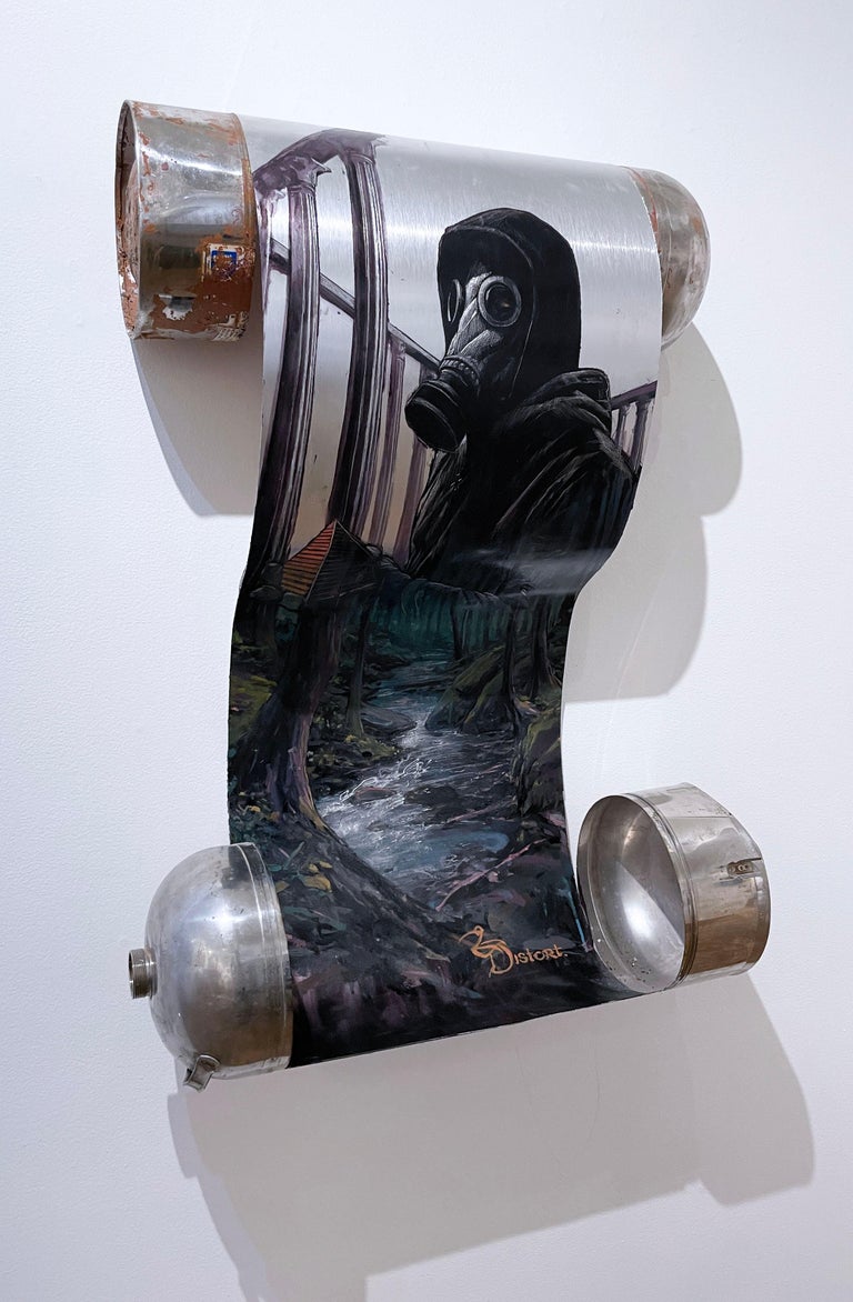 Distort - Hermeticana (2022) by street artist DISTORT, metal engraving ...