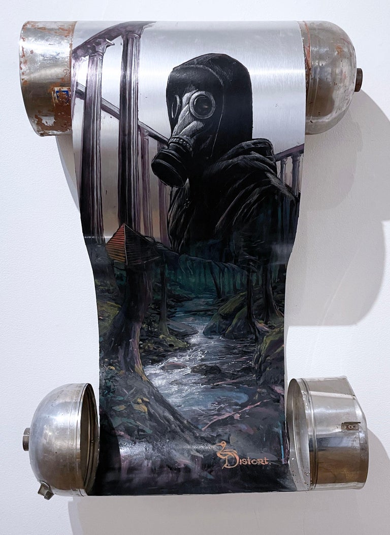 Distort - Hermeticana (2022) by street artist DISTORT, metal engraving ...